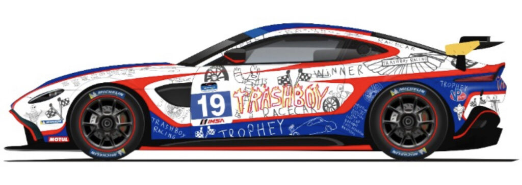 Van der Steur Aston to Run “Trashboy” Livery at Laguna – Sportscar365