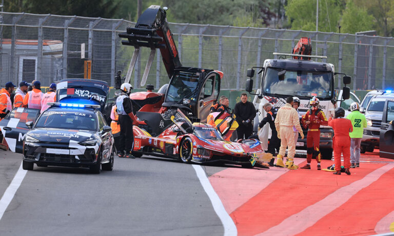 No. 51 Ferrari Crashes as Porsche Tops Incident-Filled FP2 – Sportscar365